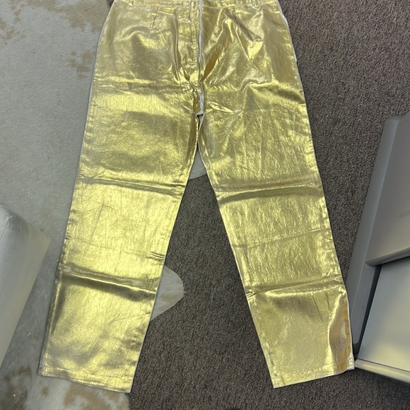 Bibi Clothing | Pants & Jumpsuits | Gold Metallic Pants | Poshmark